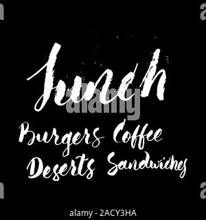 Handrawn menu position Stock Photo - Alamy