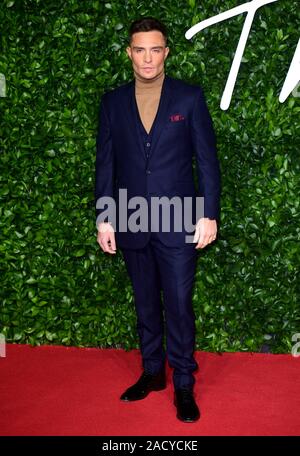 Ed Westwick attends The Fashion Awards 2025 presented by Pandora at the ...