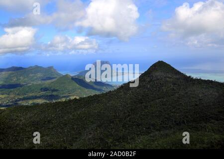 Piton de la Petite mountain in Mauritius panoramic Stock Photo - Alamy