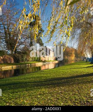 Old mill buildings on the Driffield Navigation Canal in the East Riding ...