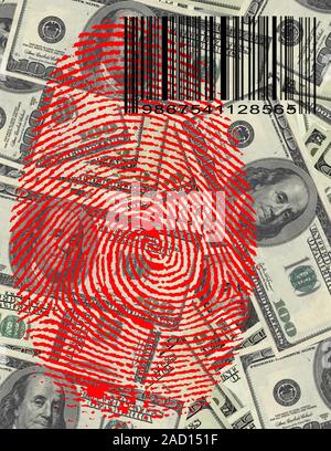 Composition of online security biometric fingerprint icon and copy ...