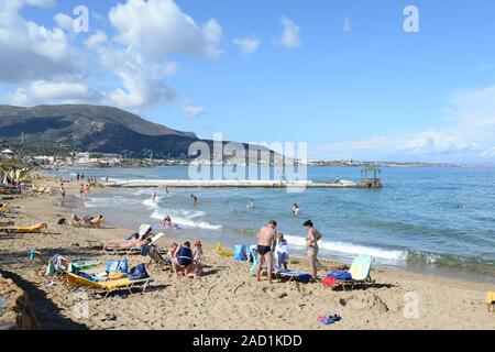 Beach near Stalida, Crete Stock Photo - Alamy