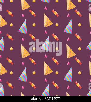 abstract doodle christmas presents seamless pattern - red Stock Photo ...