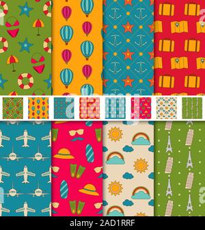 collection of seamless wallpapers Stock Photo - Alamy