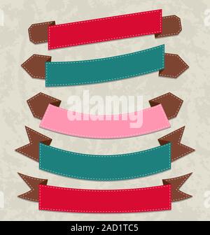 Set of Colorful Ribbons Isolated Stock Photo - Alamy