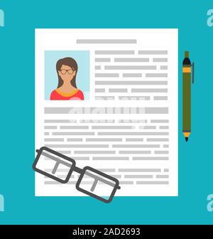 Flat vector illustration of a woman writing on a vintage typewriter by ...