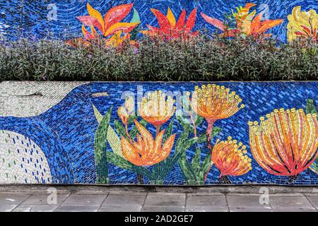 Hanoi Ceramic Mosaic Mural or Hanoi Ceramic Road. Vietnam. Depicting ...