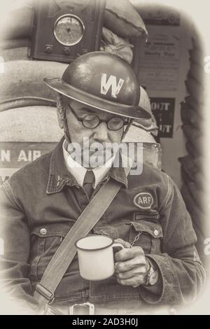 ARP Wardens At A 1940's WW2 Reenactment Event At The Black Country ...