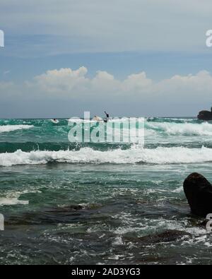 Surfing a wave at Mirissa Beach, Sri Lanka Stock Photo - Alamy