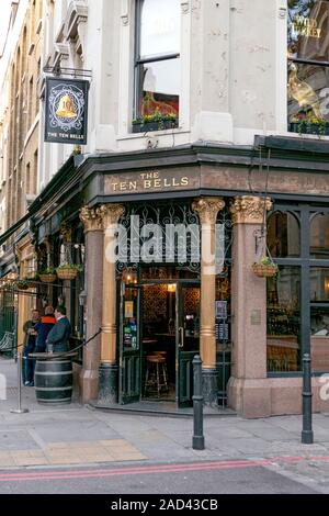 The Ten Bells pub in Spitalfields, London, England, United Kingdom ...