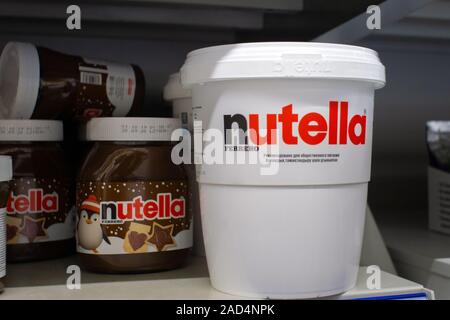 Big Jar of Nutella chocolate hazelnut spread with cocoa Stock Photo - Alamy