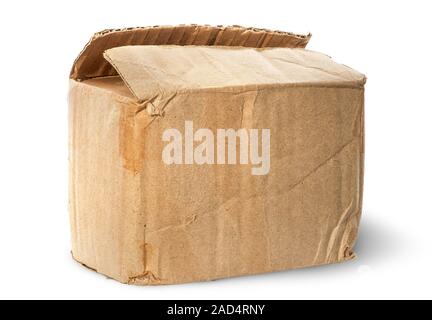 Worn old cardboard box Stock Photo - Alamy