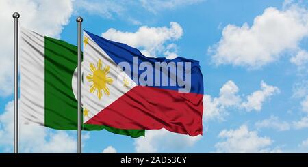 Philippines, Filipino vs Pakistan, Pakistani smoke flags side by side ...
