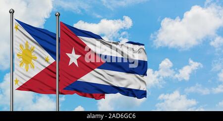 Cuba, Cuban vs Philippines, Filipino smoke flags placed side by side ...