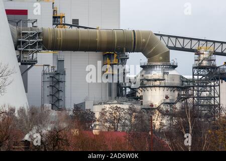 Flue-gas desulfurization plant in a modern brown coal power station ...