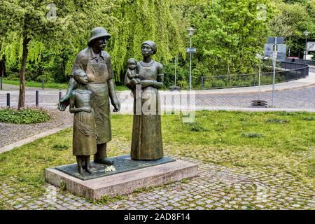 Statue of Albert Schweitzer in park at Kaysersberg, Alsace, France ...