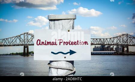 Street Sign to Animal Protection Stock Photo - Alamy