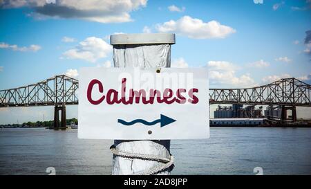 Street Sign to Calmness Stock Photo - Alamy