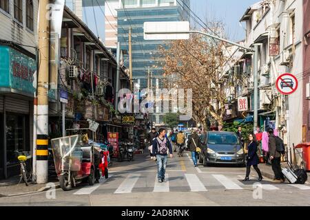 Living Scene on the Streets of Shanghai with Houses Stock Photo - Alamy