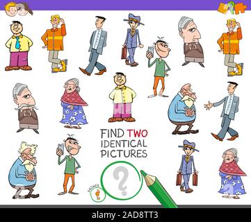 find two identical kid task for children Stock Photo - Alamy