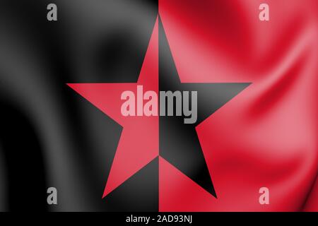 3D Flag of EZLN. 3D Illustration Stock Photo - Alamy