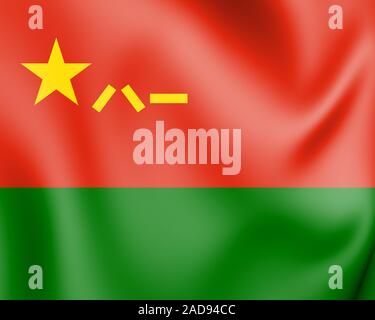 Ground Force Flag of the People's Republic of China. 3D Illustration ...