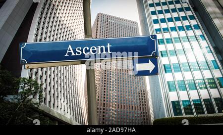 Street Sign to Ascent Stock Photo - Alamy