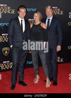 Mads Mikkelsen, Hanne Jacobsen and Carl Jacobsen Mikkelsen at the World ...