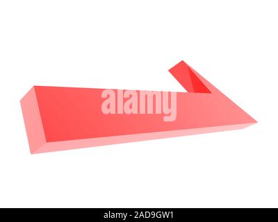 A red arrow pointing right on a white background. A symbol for ...