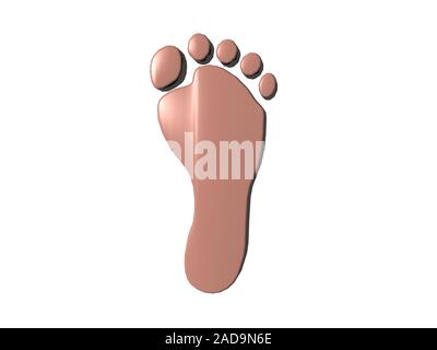 brown pictogram for footprint Stock Photo - Alamy