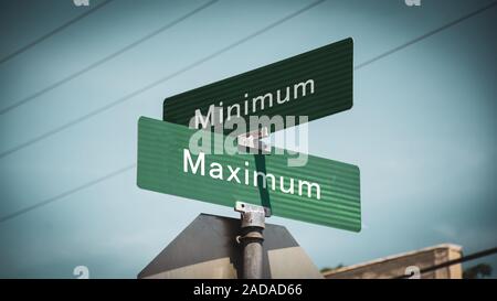Street Sign Maximum versus Minimum Stock Photo - Alamy