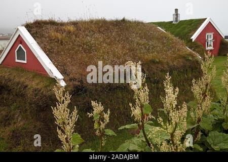 Lindarbakki, traditional sod house from 1899, Bakkagerdi, East Iceland ...