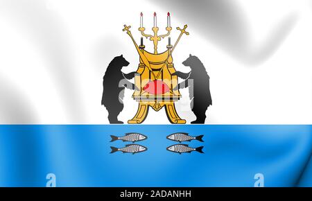 3D Flag of Veliky Novgorod, Russia. 3D Illustration Stock Photo - Alamy