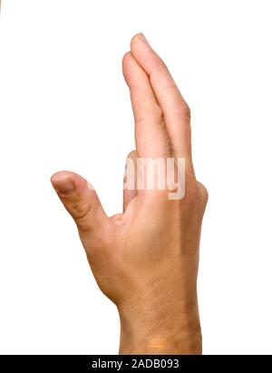 Crossed fingers symbolizing good luck Stock Photo - Alamy