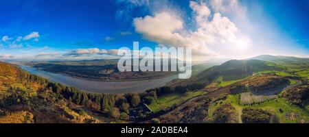 aerial panoramic view of newry area from flagstaff viewpoint ,Northern ...