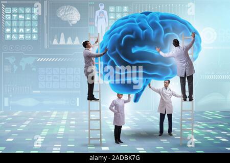 The team of doctors examining human brain Stock Photo - Alamy