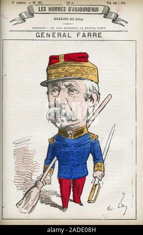 Caricature of General Farre (1816-1887), in : "Le Trombinoscope" by ...