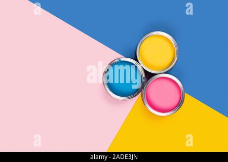 Abstract pastel pink and yellow background. Brush strokes on paper ...