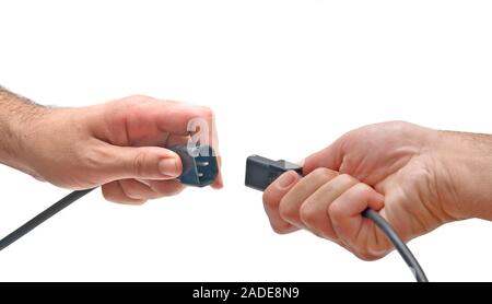 Male and female electrical connectors Stock Photo: 124513684 - Alamy
