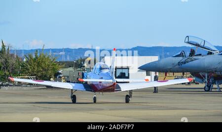 The Fuji T-7 primary trainer aircraft of Japan Air Self-Defense Force ...
