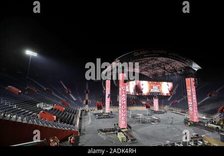 A view of the Diriyah Arena being prepared in Riyadh, Saudi Arabia ...
