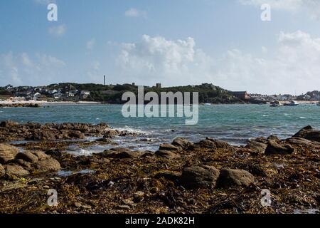 Porthmellon beach & St Mary's Lifeboat Station, St Mary's, Isles of ...