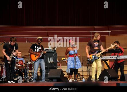 South African band Freshlyground performing on stage at the 25th Stock ...