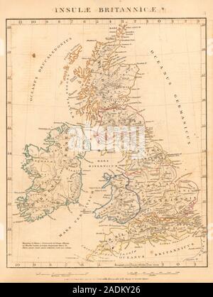 British Isles antique copperplate map by Benjamin Pitts Capper 1825 old ...