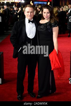 Jamie Parker, left, and Deborah Crowe pose for photographers upon ...