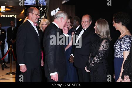 The Prince of Wales talks to members of The Film and TV Charity during ...
