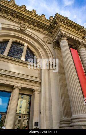 Parts of the exterior facade of the Metropolitan Museum of Art in New ...