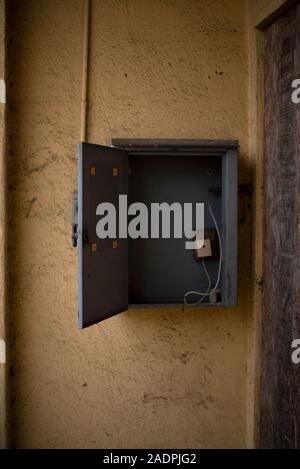 Old electrical box in abandoned building in Detroit, Michigan Stock ...