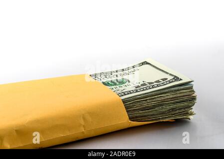 Stuffed Money Envelope of $100 bills Stock Photo - Alamy