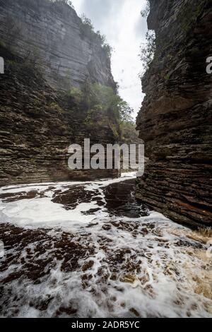 Canyon at Buracão waterfall, Chapada Diamantina, Bahia, Brazil Stock ...